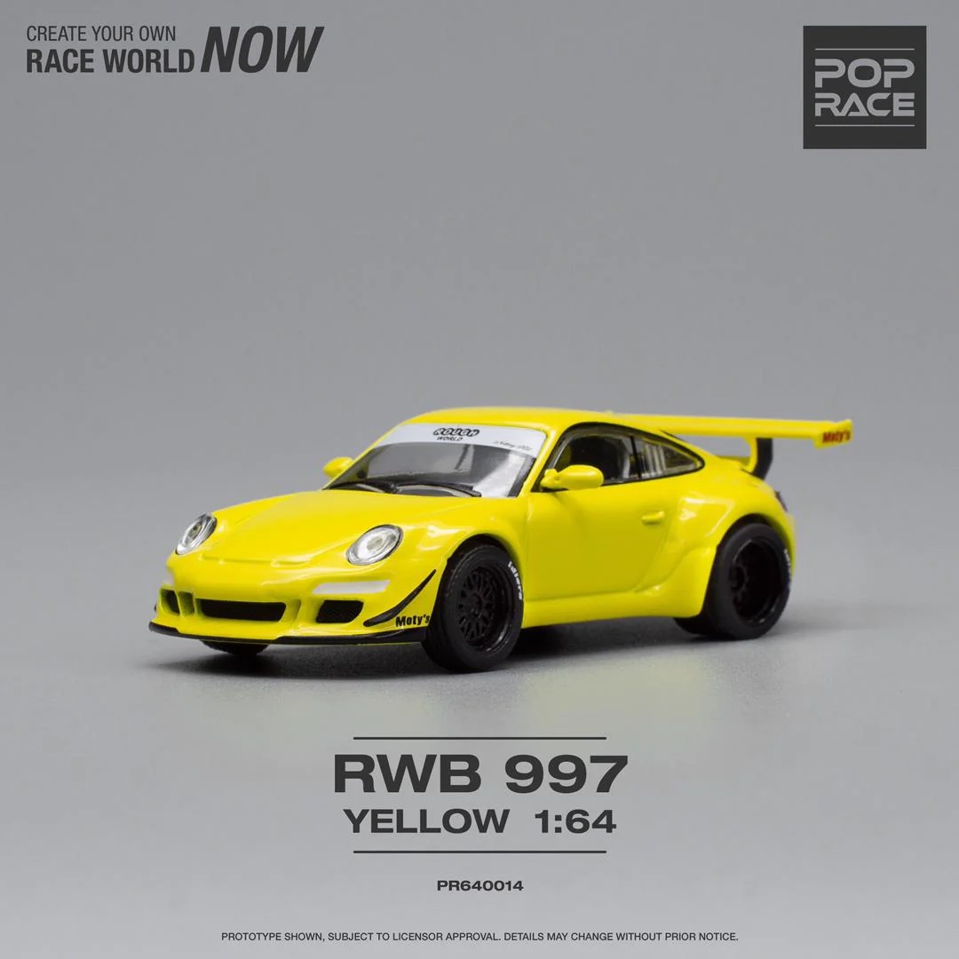 Pop Race 1/64 – Porsche RWB 911 (997) – Notting Hill Yellow – PR640014 ...