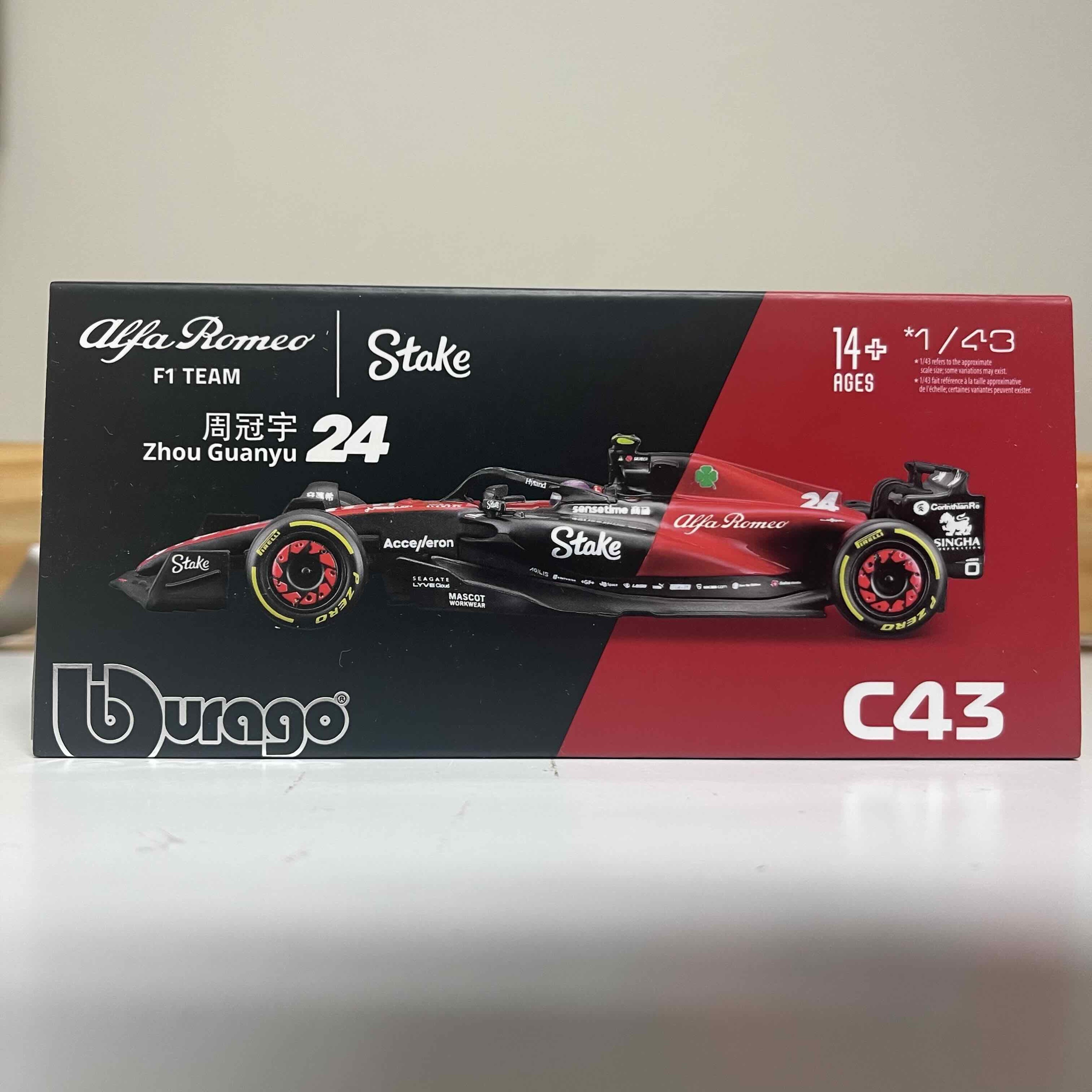 1/43 Bburago – Alfa Romeo F1 Team Stake C43 #24 2023 with Helmet ...