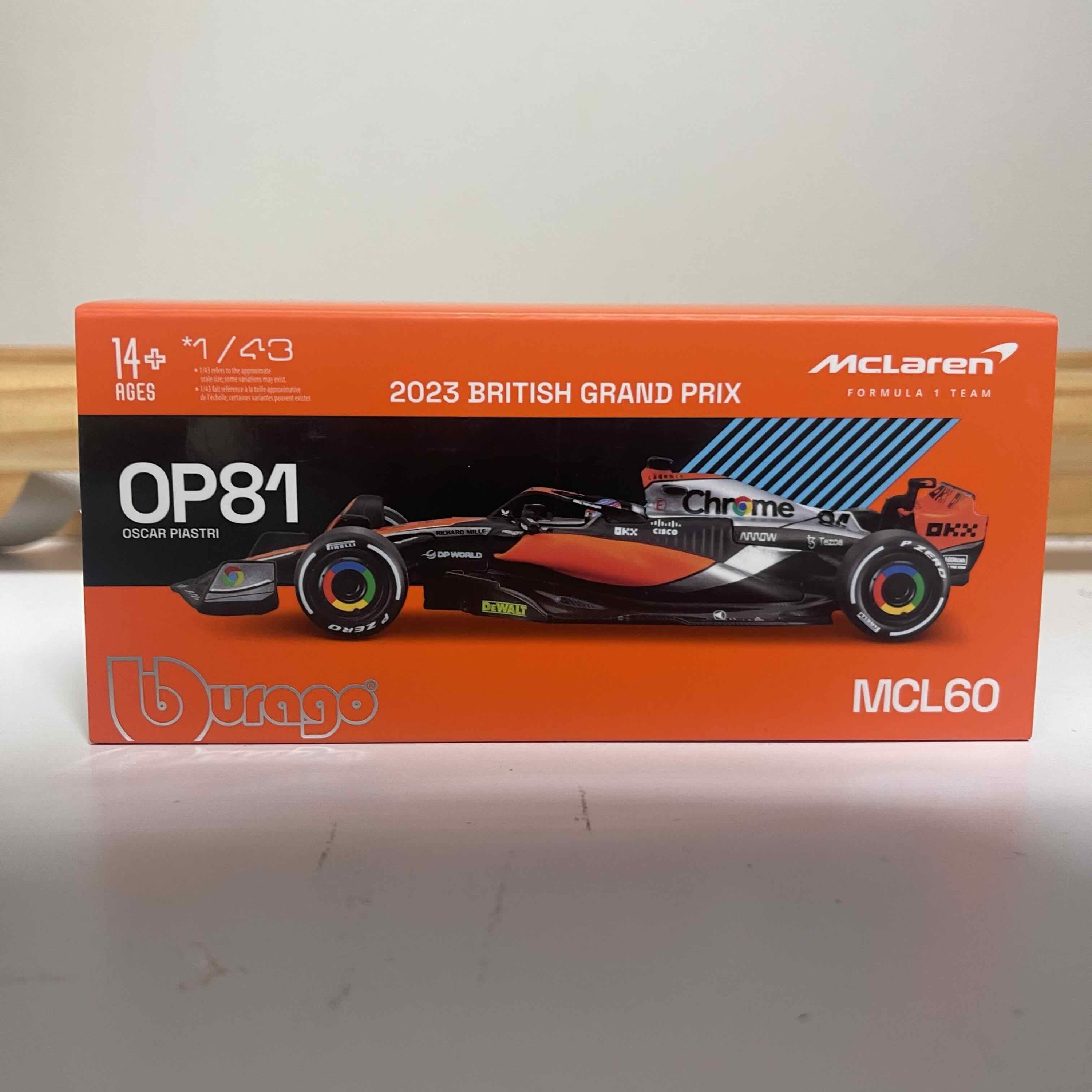 1/43 Bburago – McLaren MCL60 #81 F1 2023 with Helmet – Oscar Piastri ...