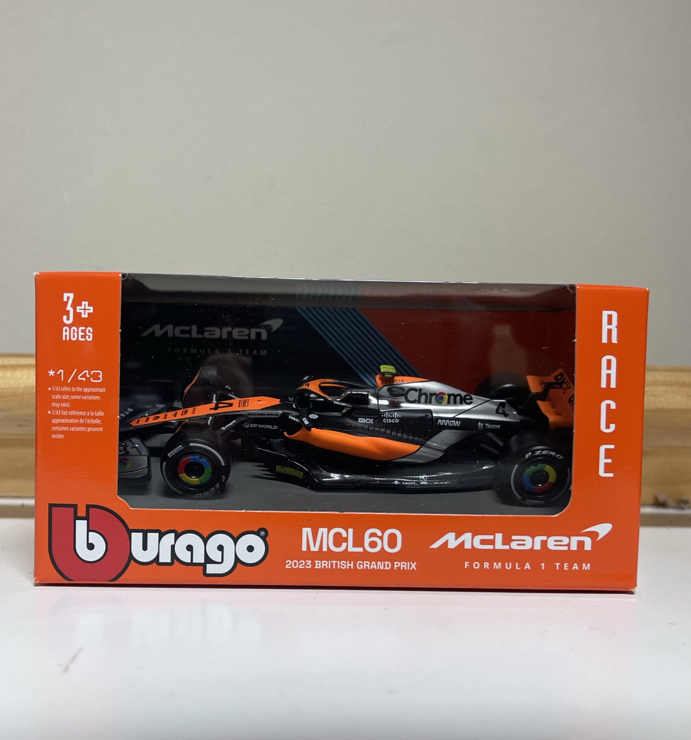 1/43 Bburago – McLaren MCL60 #4 F1 2023 – Lando Norris - BTL Miniatures