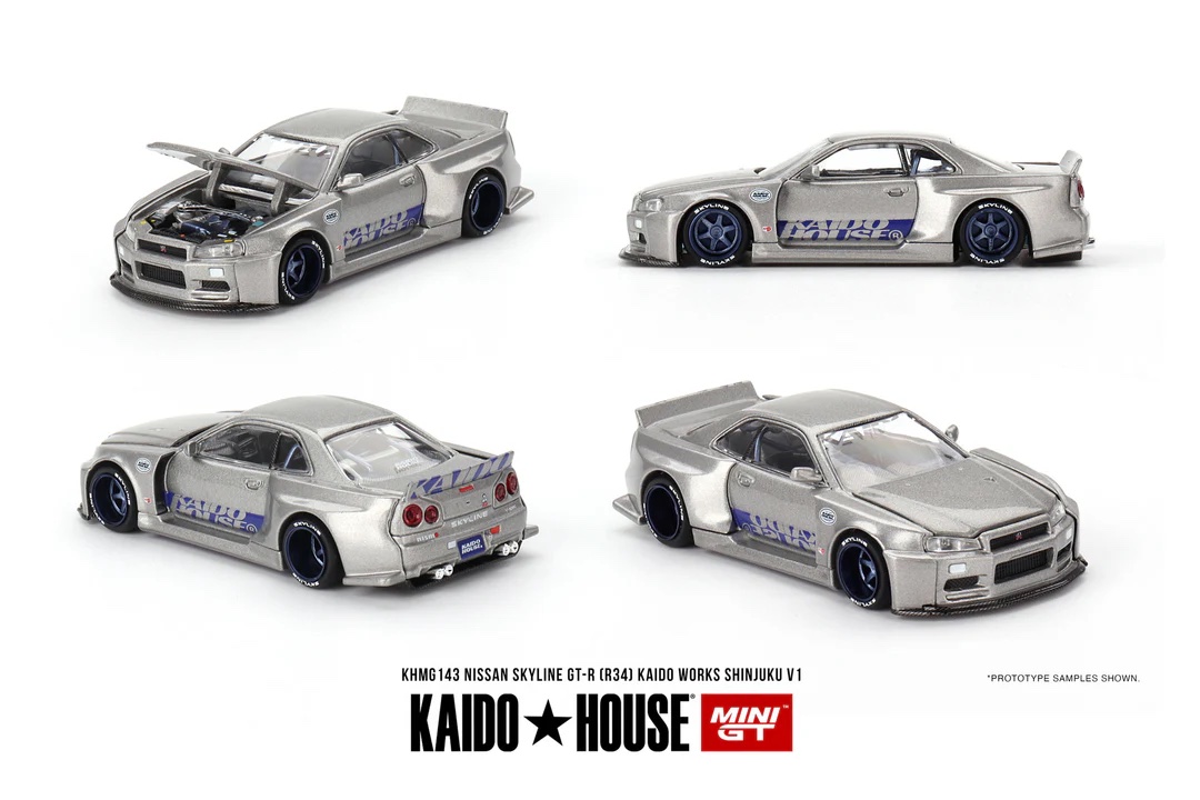 Mini GT 1/64 – Nissan Skyline GT-R (R34) Kaido Works SHINJUKI V1 ...