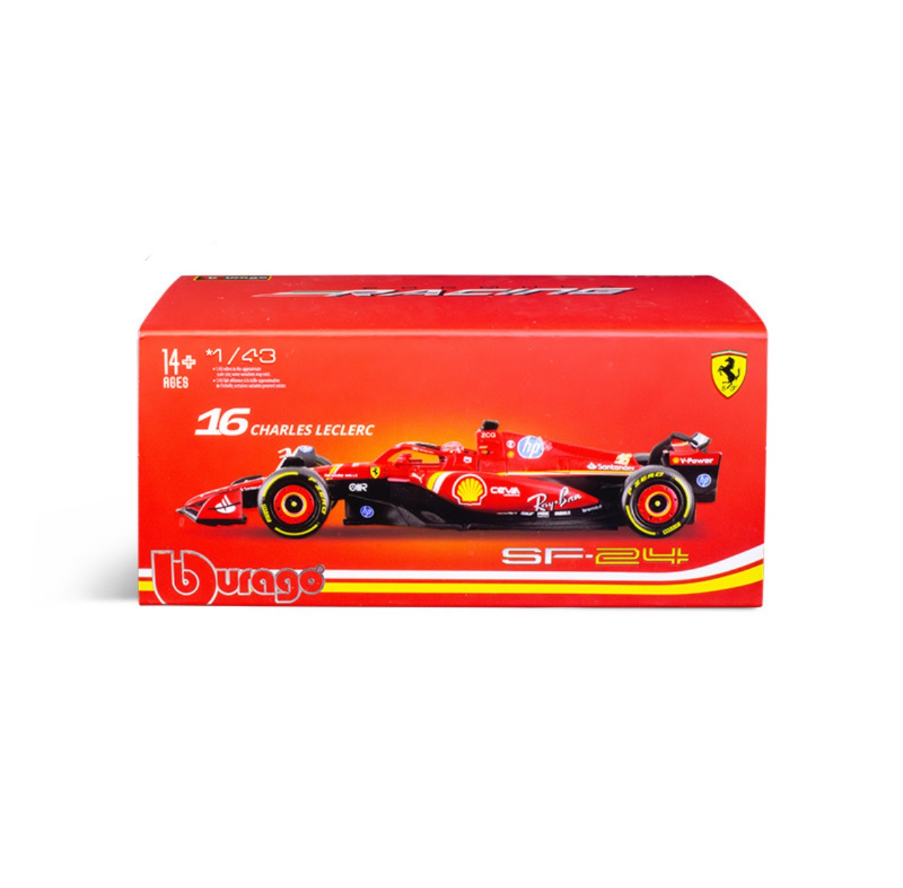 1/43 Bburago – Ferrari F1 SF-24 #16 2024 with Helmet – Charles Leclerc ...