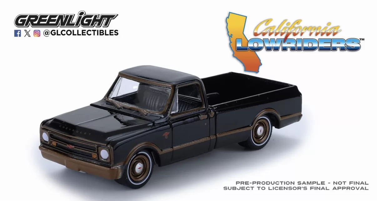 Greenlight 1/64 – 1972 Chevy C10 Lowrider – Black & Bronze - BTL Miniatures